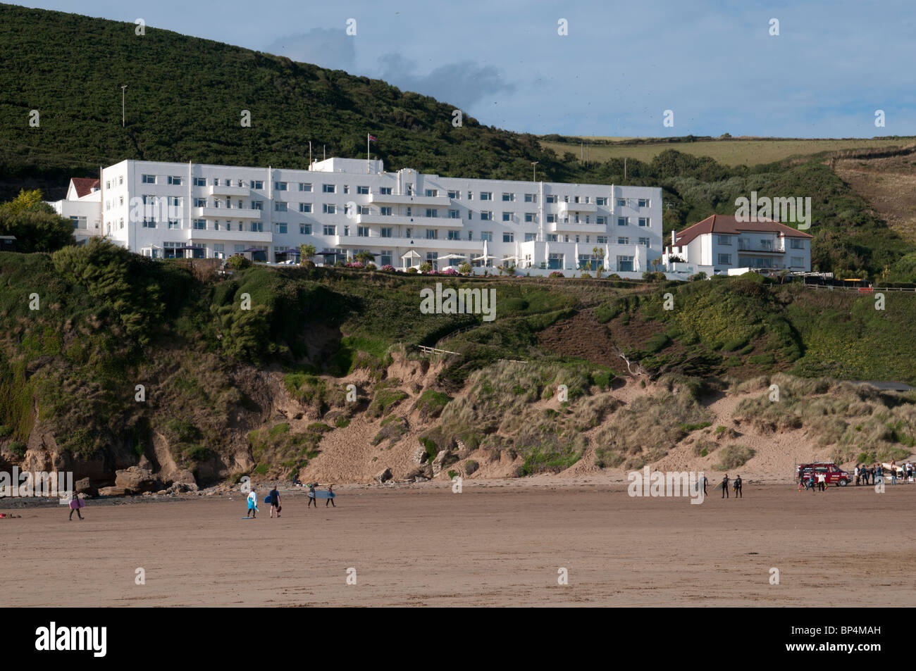 Saunton Sands Hotel, overlooking Saunton Beach North Devon Stock Photo ...