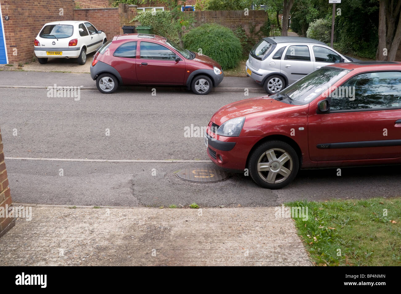An inconsiderate motorist has partially blocked a drive by a carelessly ...
