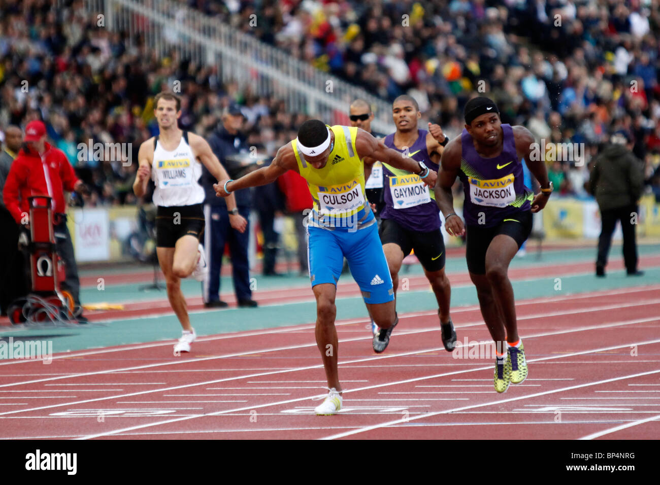 Bershawn JACKSON & Javier CULSON the Men's 400m Hurdles race at Aviva ...