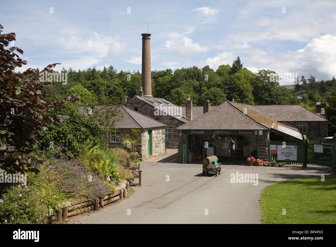 Gwynedd North Wales UK Entrance to Parc Glynllifon historic gardens and ...