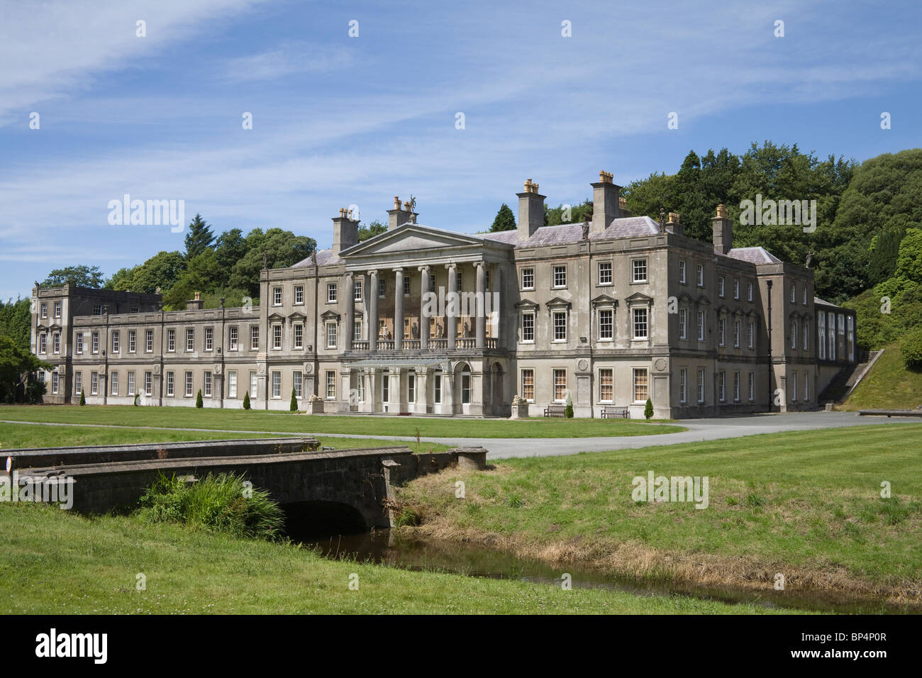 Gwynedd North Wales UK The mansion in Parc Glynllifon surrounded by ...