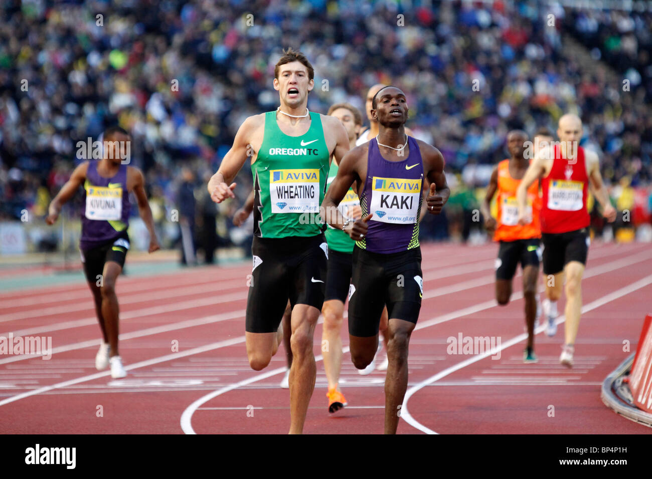 Abubaker KAKI KHAMIS & Andrew WHEATING the Men's 800m race at Aviva ...