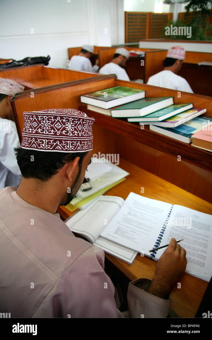 Male student at the Sultan Qaboos University north of Muscat, Oman ...