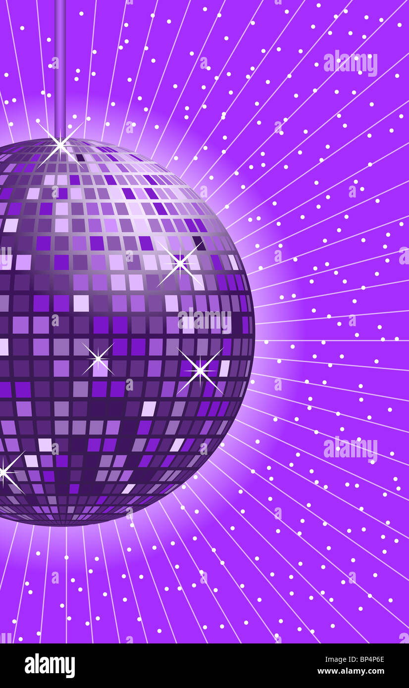Disco Ball Background Purple