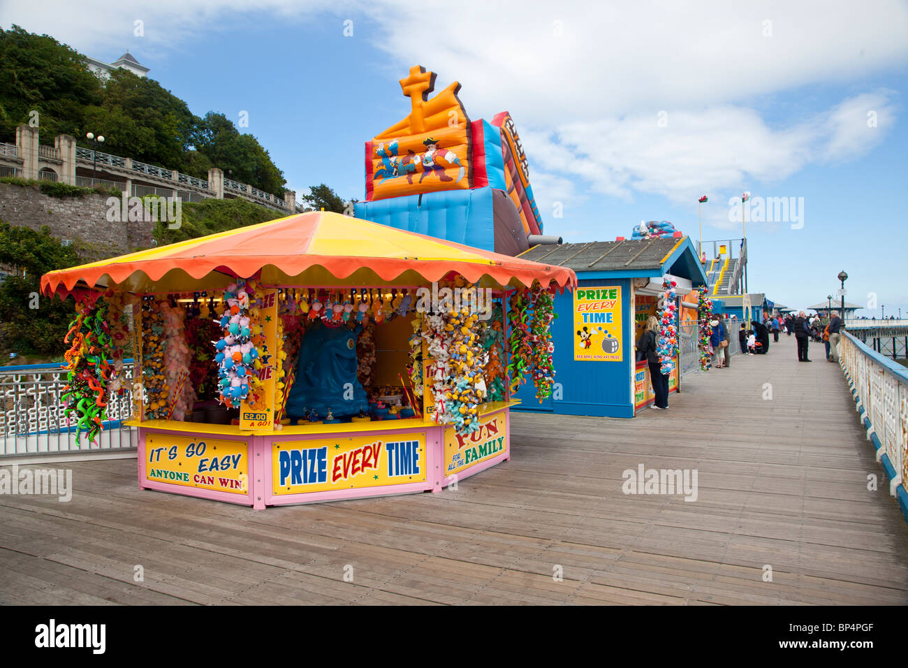 Llandudno Pier, entertainments Stock Photo - Alamy