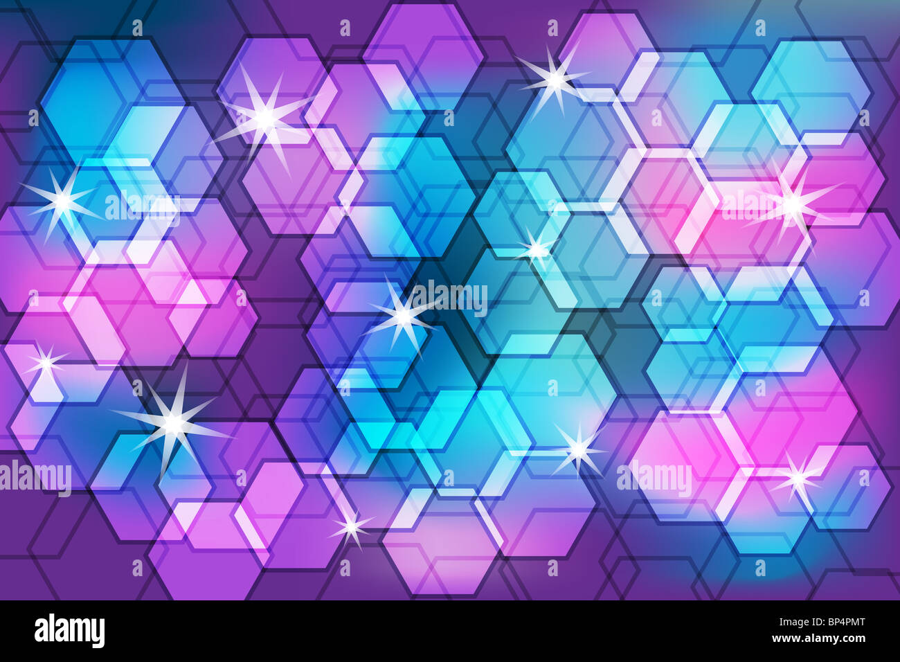 Abstract background with polygon bokeh effect in subtle blended colors ...