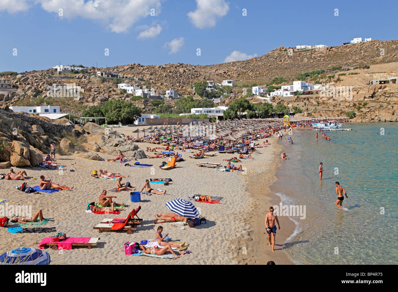 Super Paradise Beach, Mykonos Island, Cyclades, Aegean Islands, Greece ...