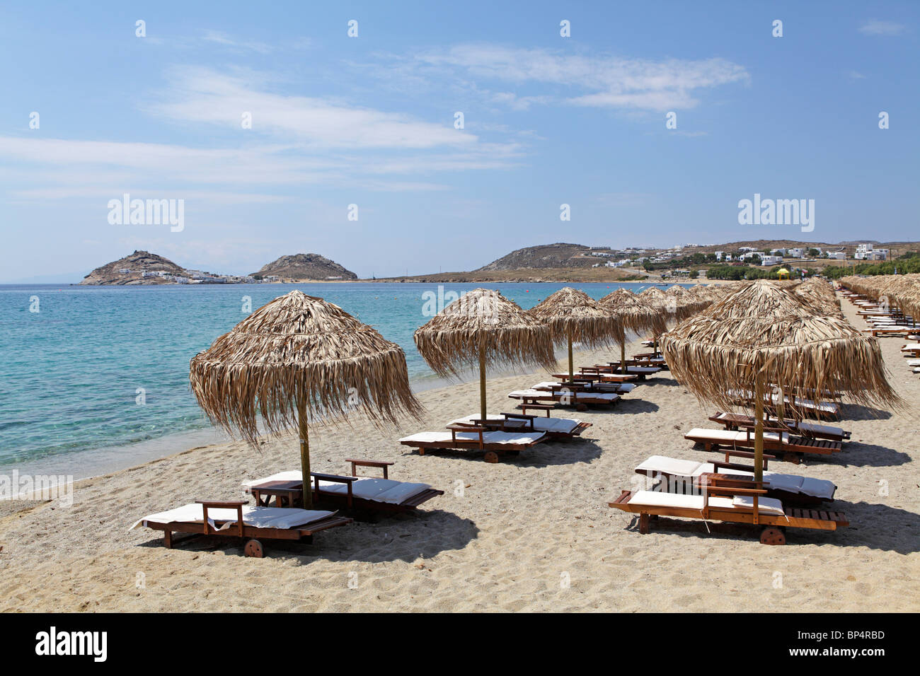 Kalafatis Beach, Mykonos Island, Cyclades, Aegean Islands, Greece Stock ...