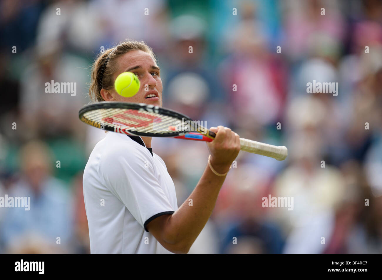 Alexandr Dolgopolov of Ukraine in action against Michael Llodra of ...