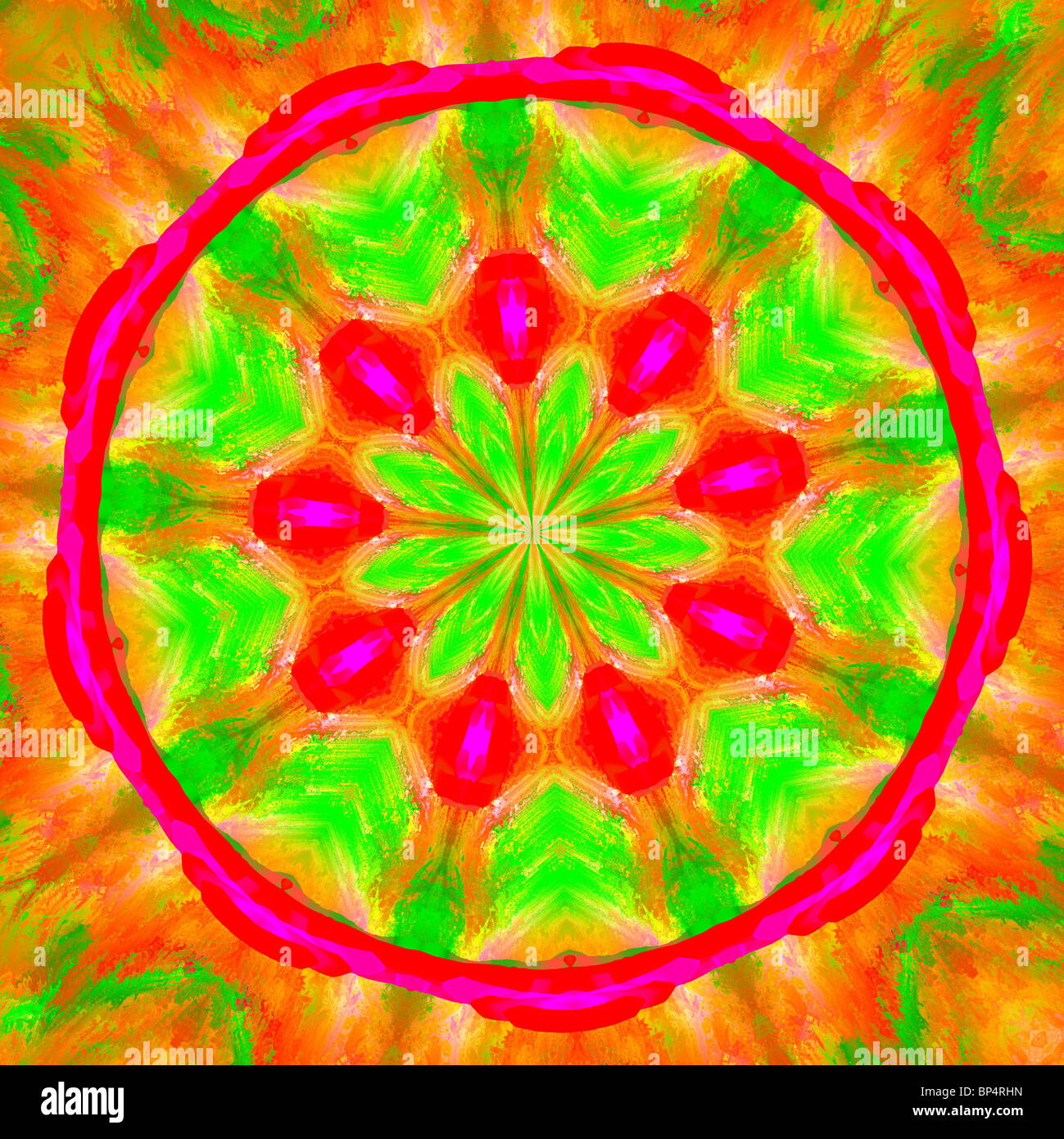 A kaleidoscope pattern of painted colors Stock Photo - Alamy
