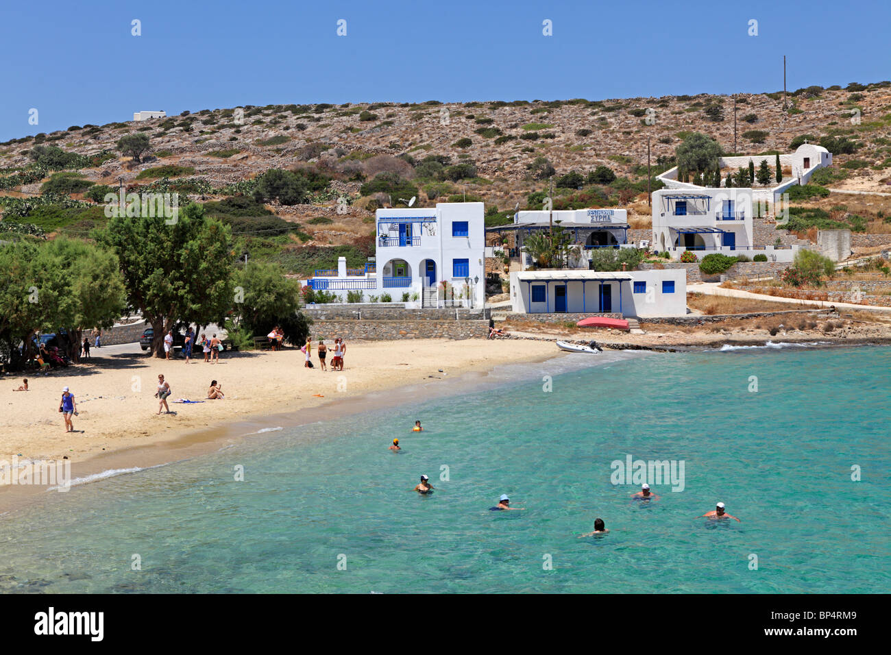 beach of Agios Georgios, Island of Iraklia, Cyclades, Aegean Islands ...