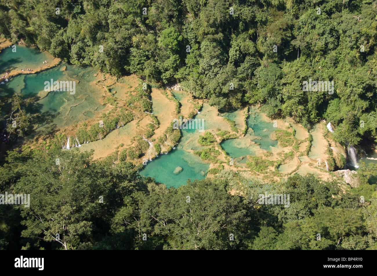 The turquoise pools of Semuc Champey. Guatemala Stock Photo - Alamy