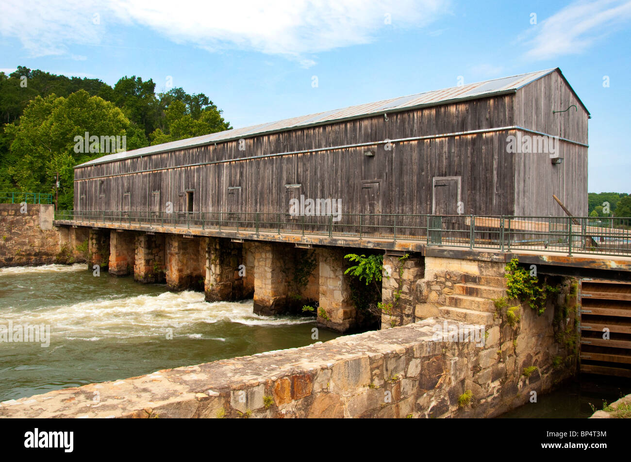 Canal Headgates on the Savannah River Augusta Georgia Stock Photo - Alamy
