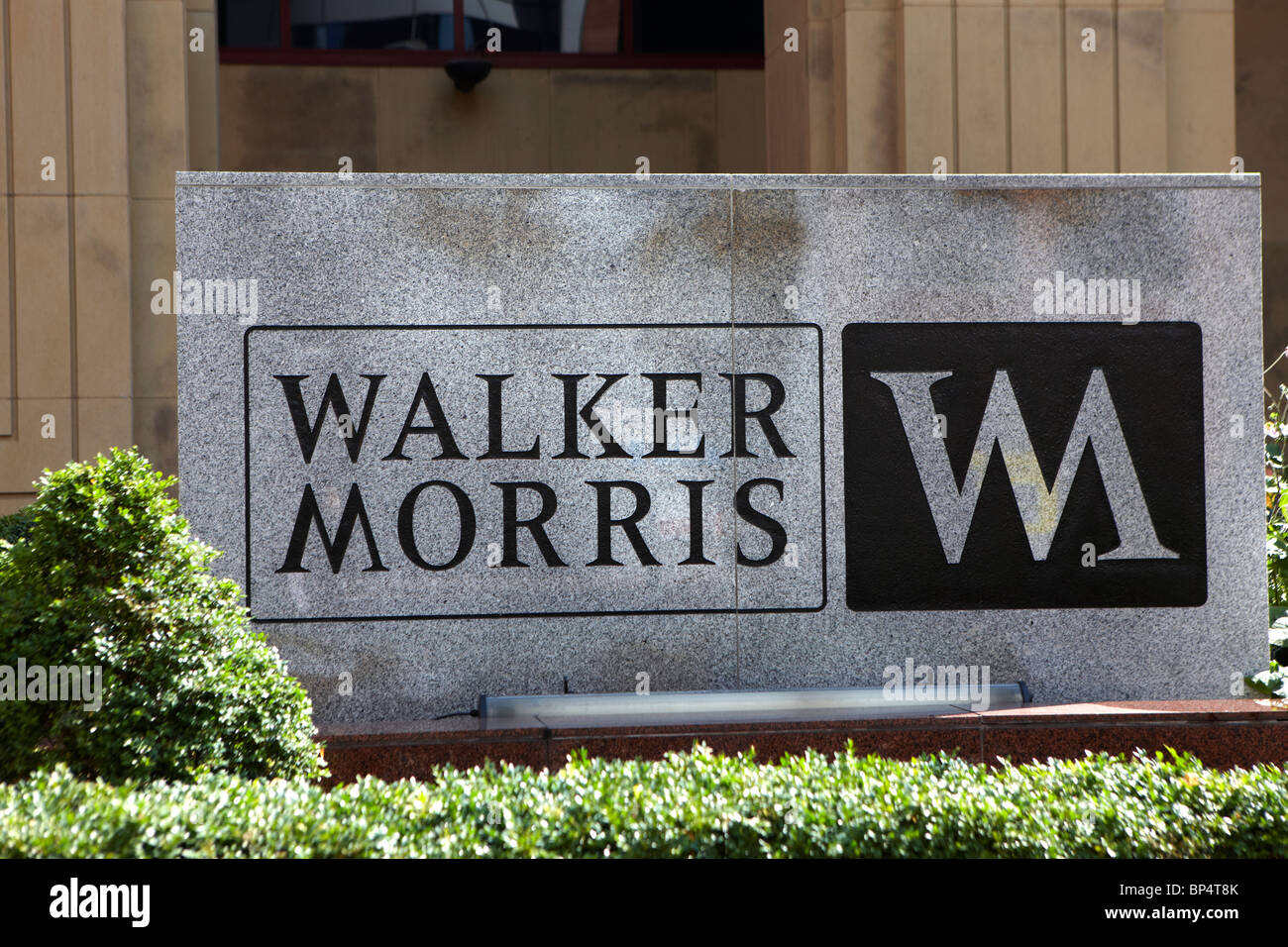 Walker Morris Solicitors sign King Street Leeds Stock Photo - Alamy