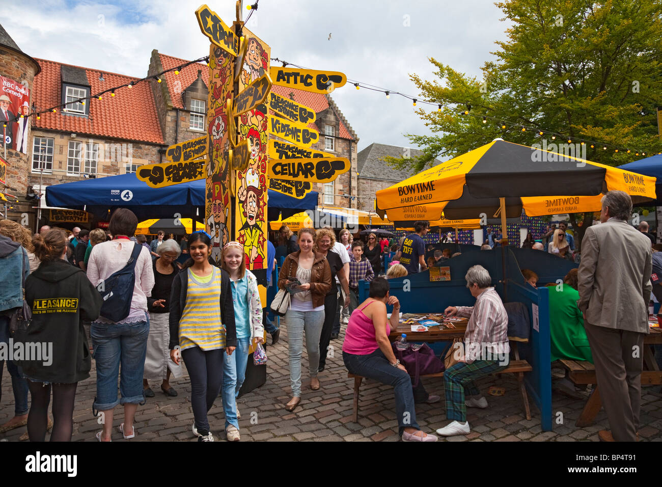 Courtyard of The Pleasance, a major venue of Edinburgh Fringe Festival ...