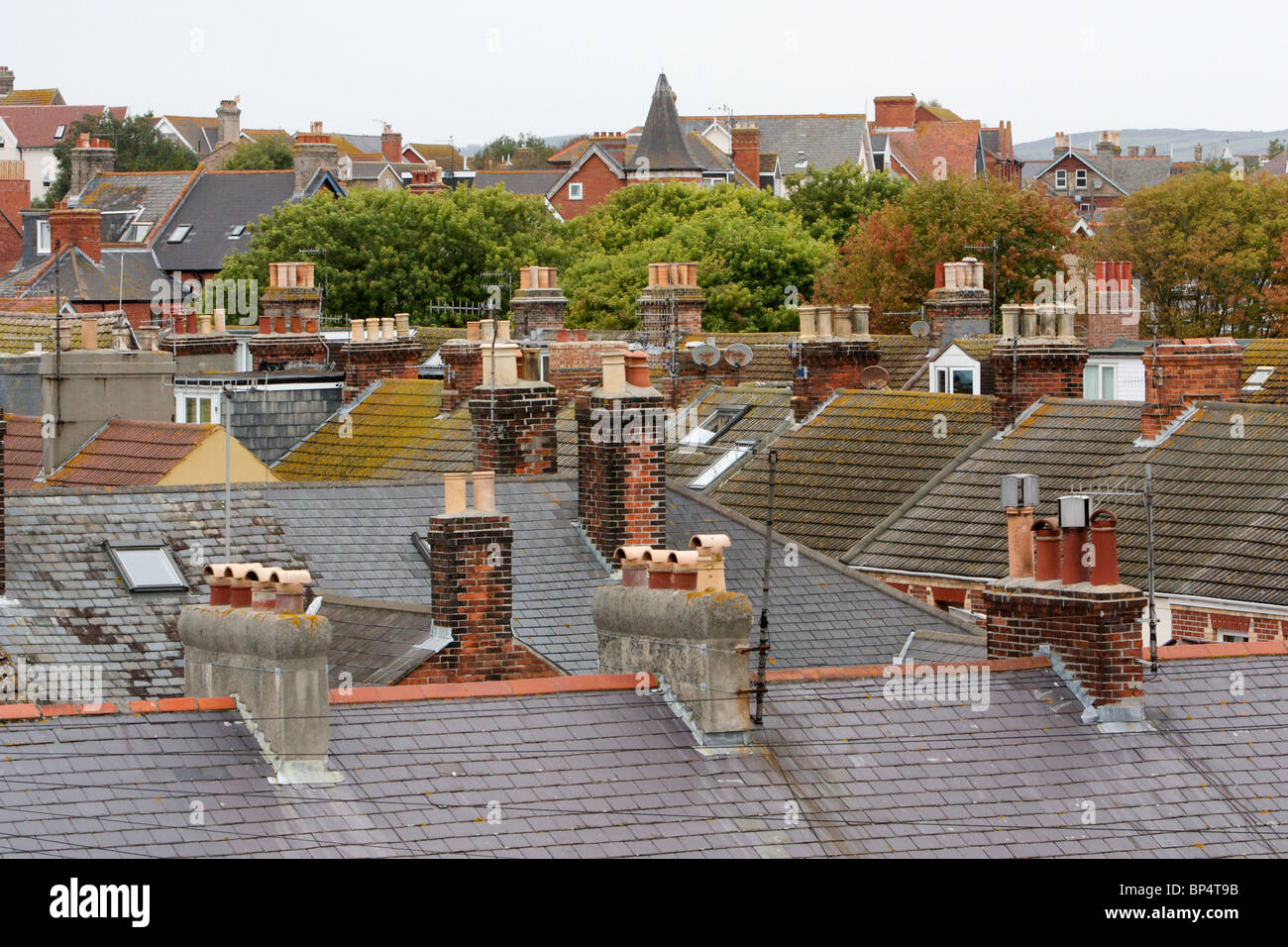 Rooftops rooftop chimney hi-res stock photography and images - Alamy