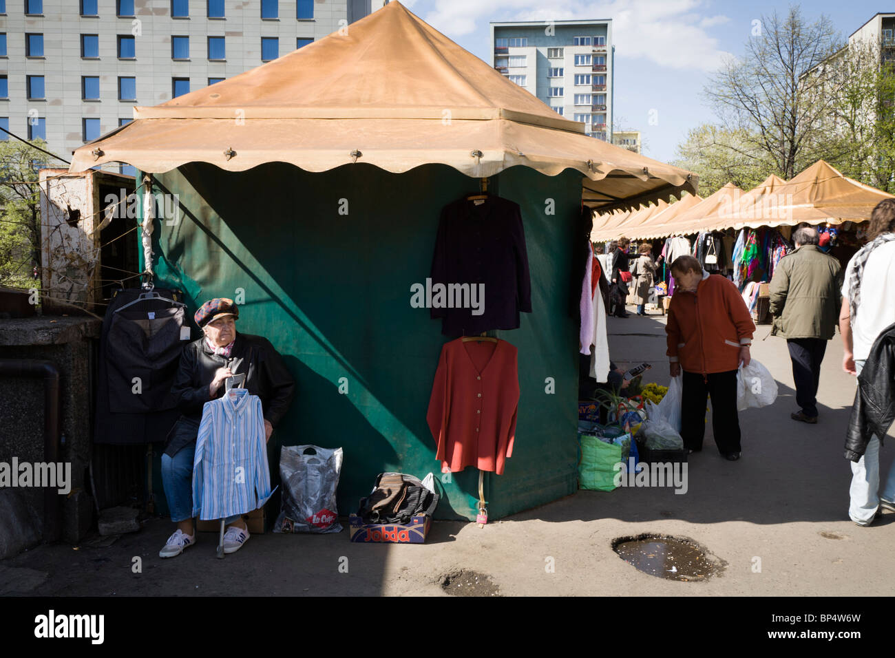 Small market, Warsaw Poland Stock Photo - Alamy