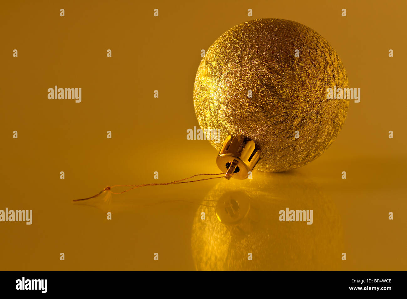Gold Christmas bauble Stock Photo - Alamy