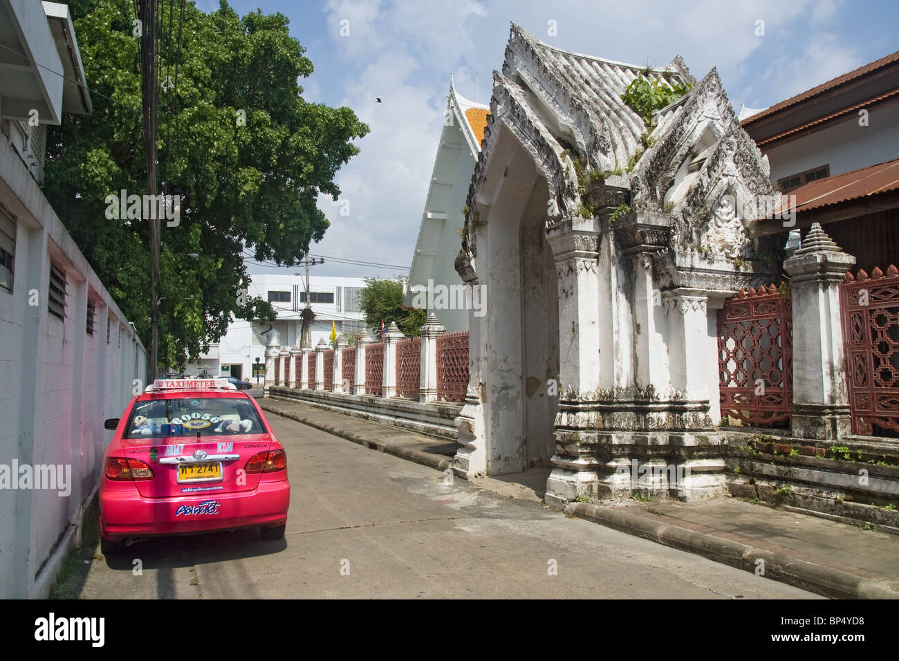 side entrance in Marble Temple Stock Photo - Alamy