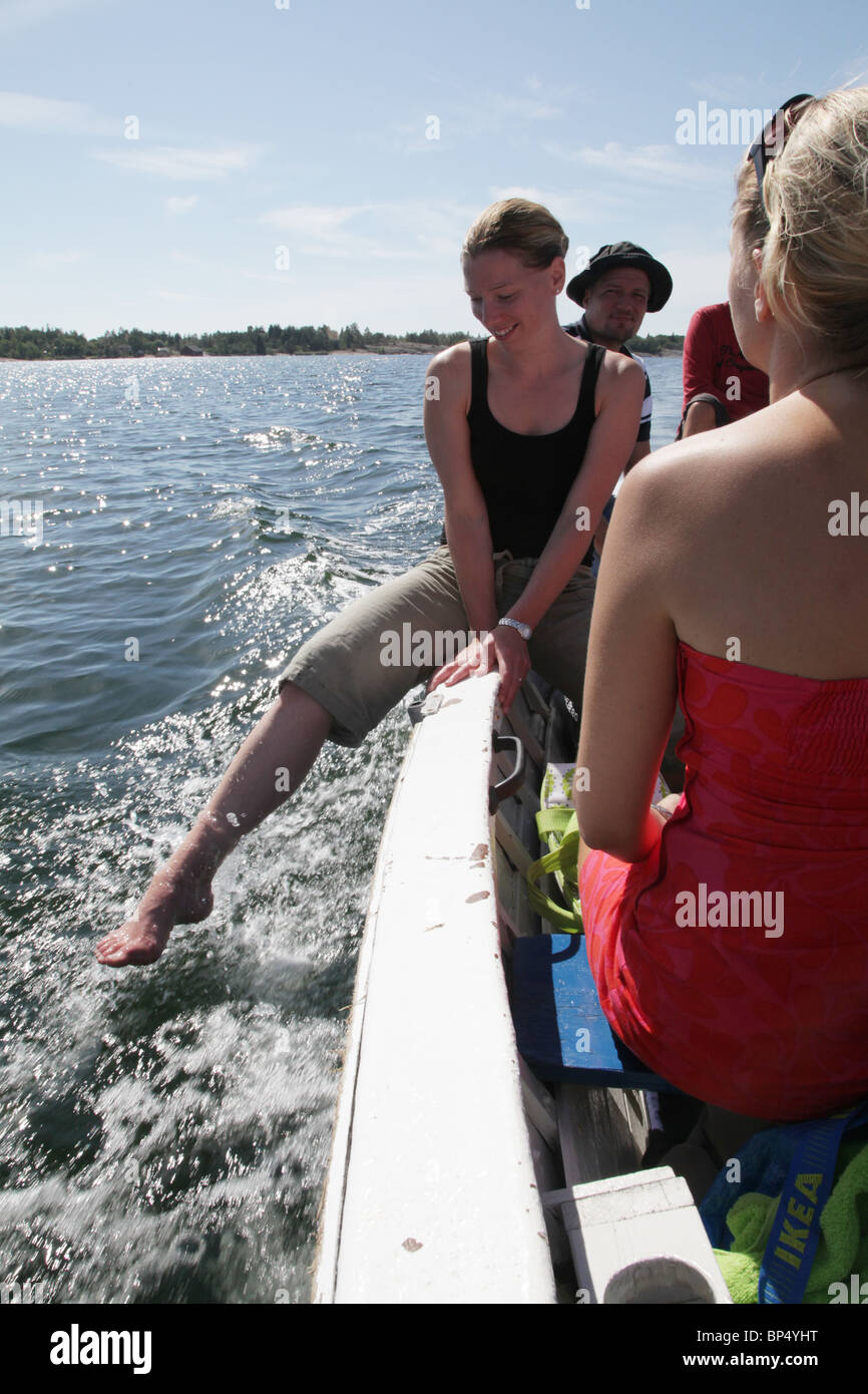 Dipping foot in water hi-res stock photography and images - Alamy