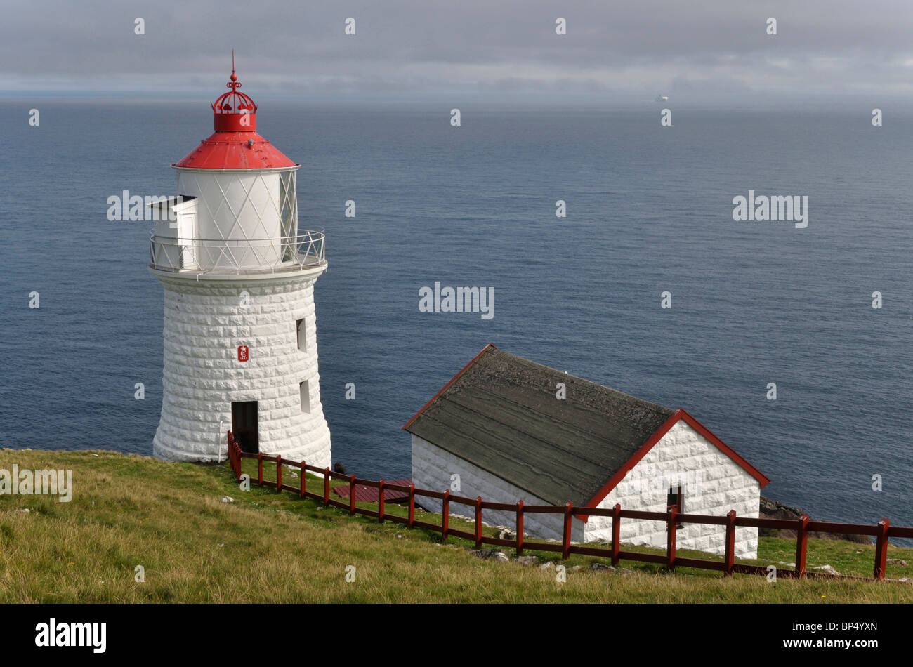 Lighthouse on south-east Nólsoy, Faroe Islands Stock Photo - Alamy