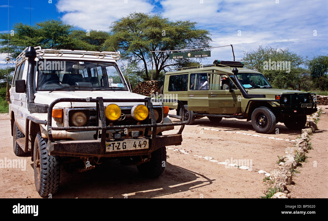 Safari Vehicles Tanzania East Africa Stock Photo - Alamy