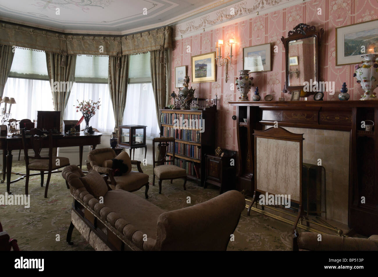 Cragside historic house Northumberland UK - interior - pink room ...