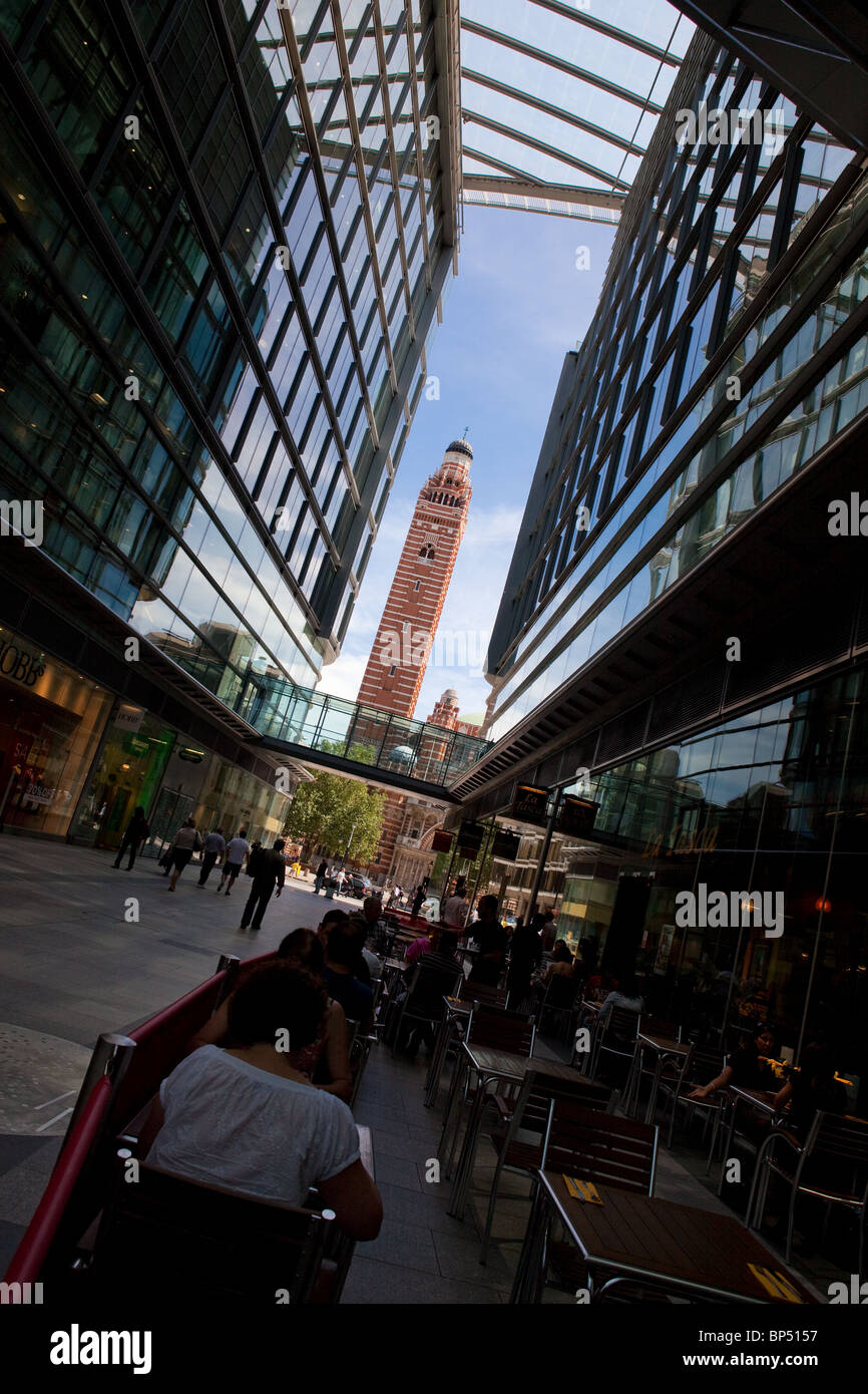 Angled aspect of the modern shopping precinct Cardinal Place in ...
