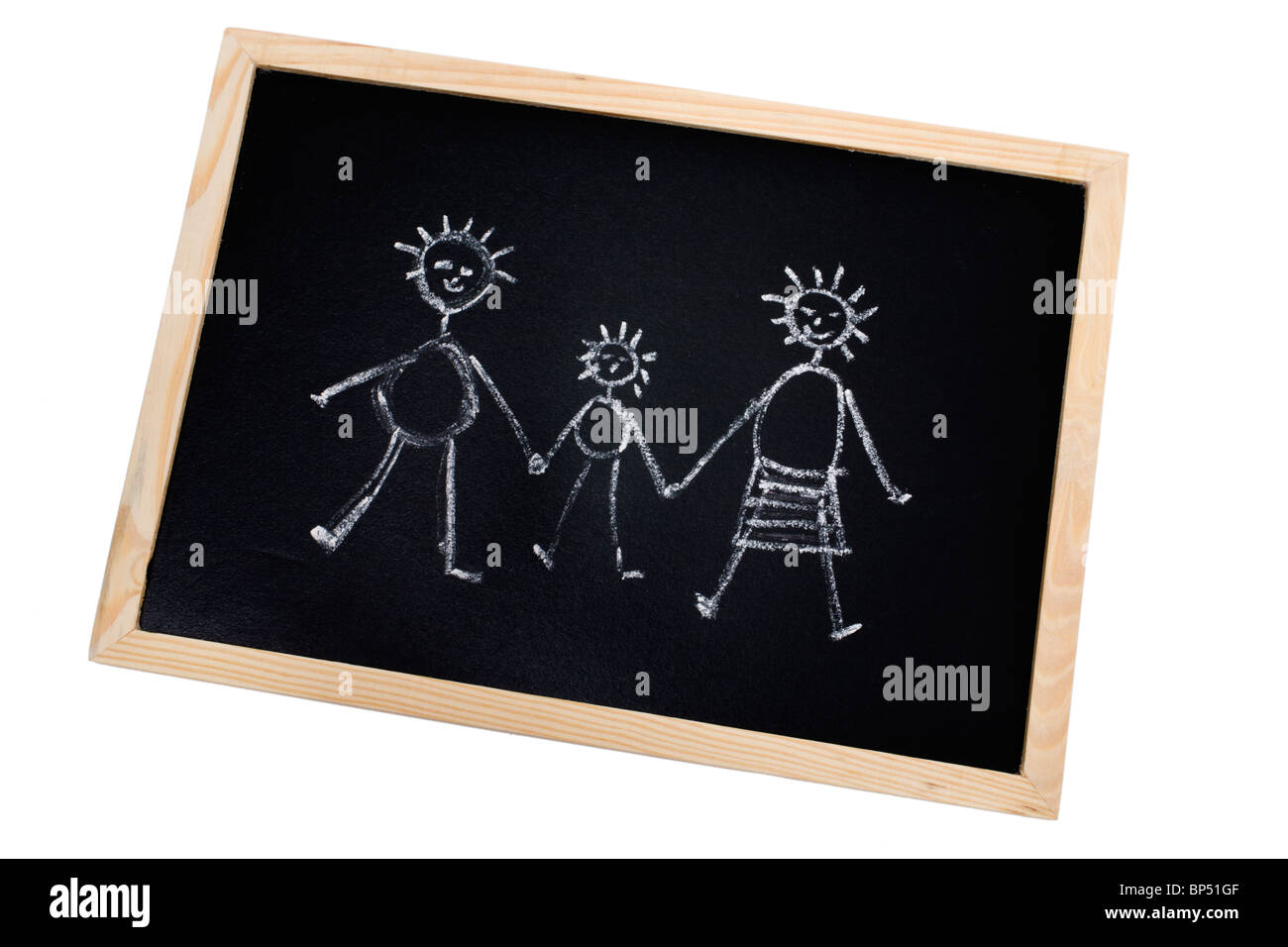 Child's drawing of family Cut Out Stock Images & Pictures - Alamy