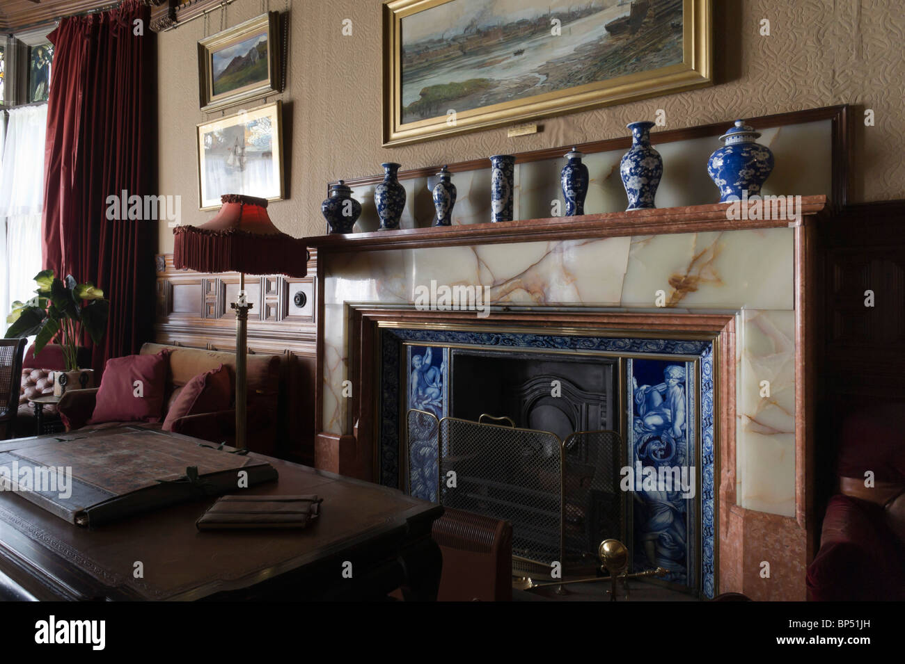 Cragside historic house Northumberland UK - interior - mantelpiece ...