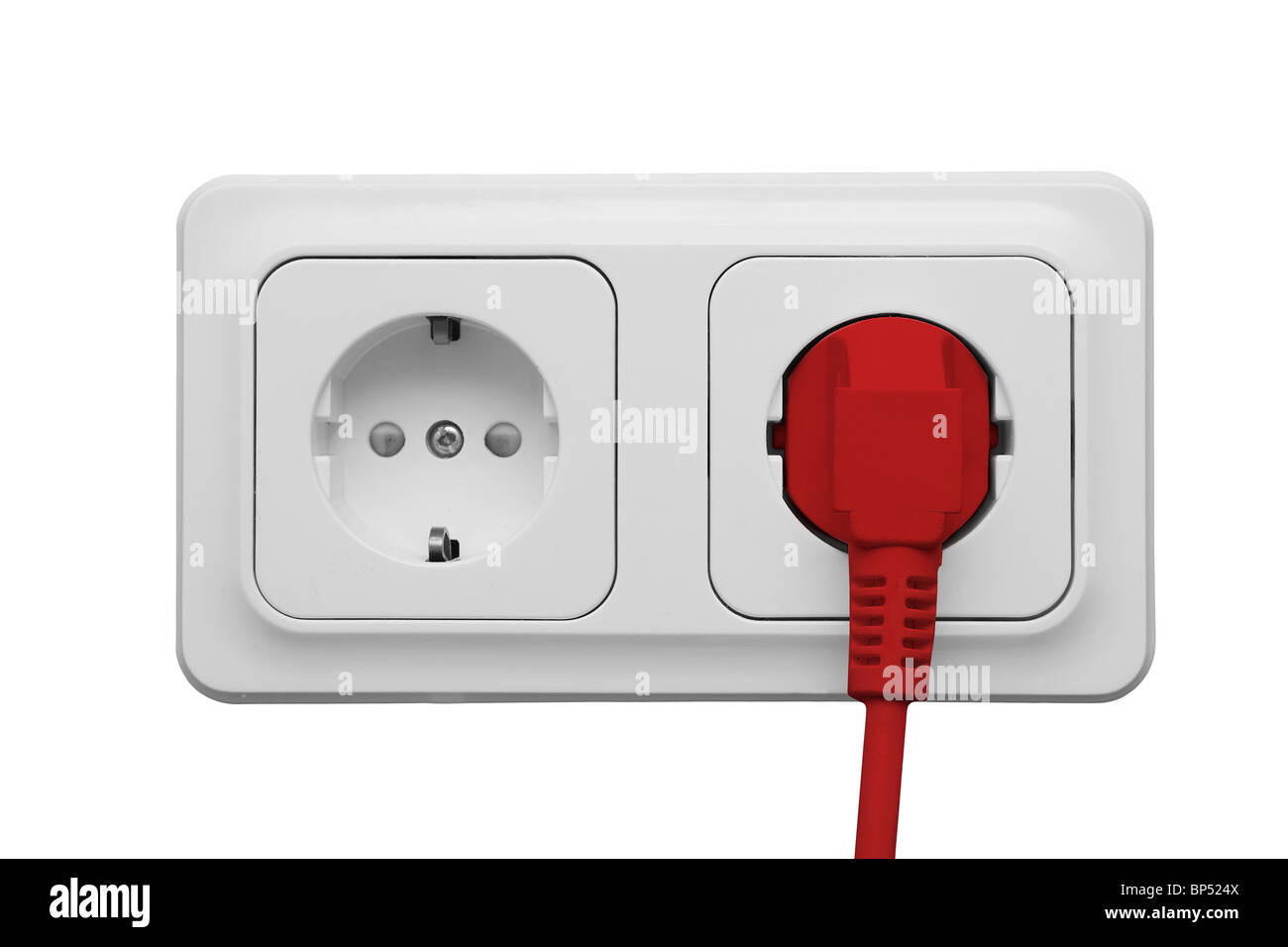 Red power outlet hi-res stock photography and images - Alamy