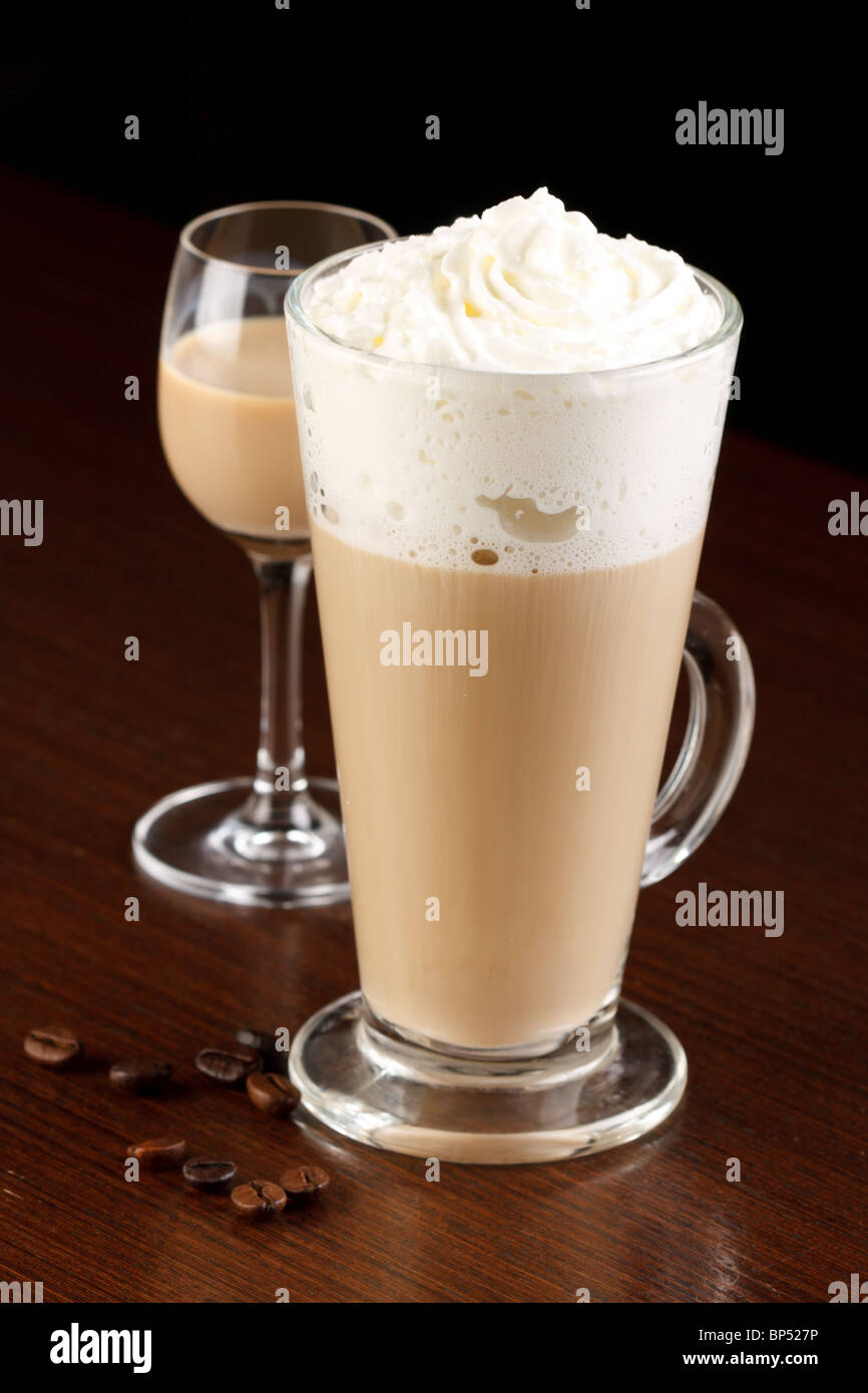 coffee with cream liqueur Stock Photo - Alamy