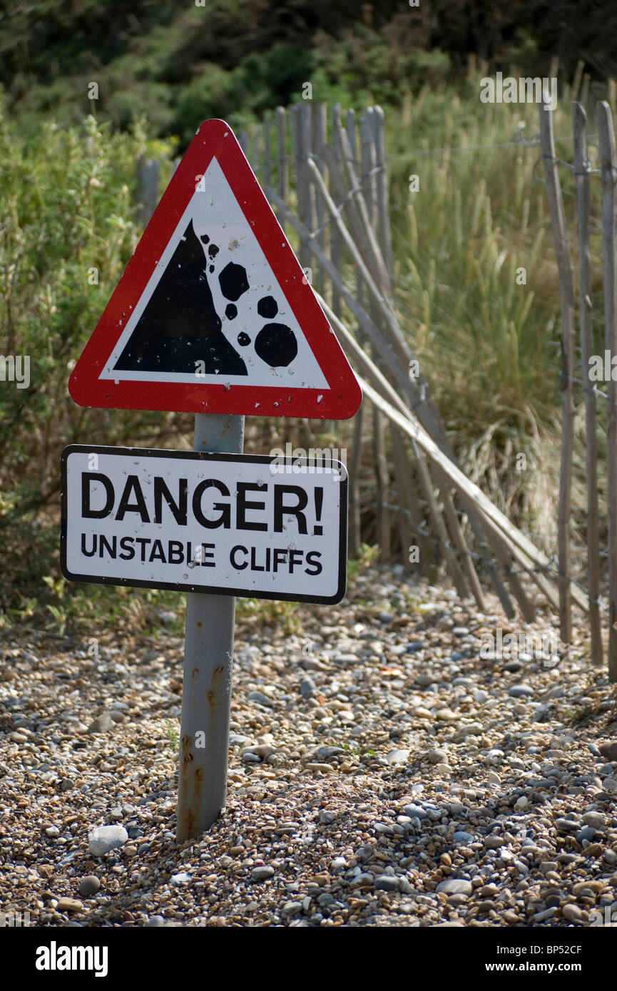 unstable cliffs at dunwich suffolk england Stock Photo - Alamy