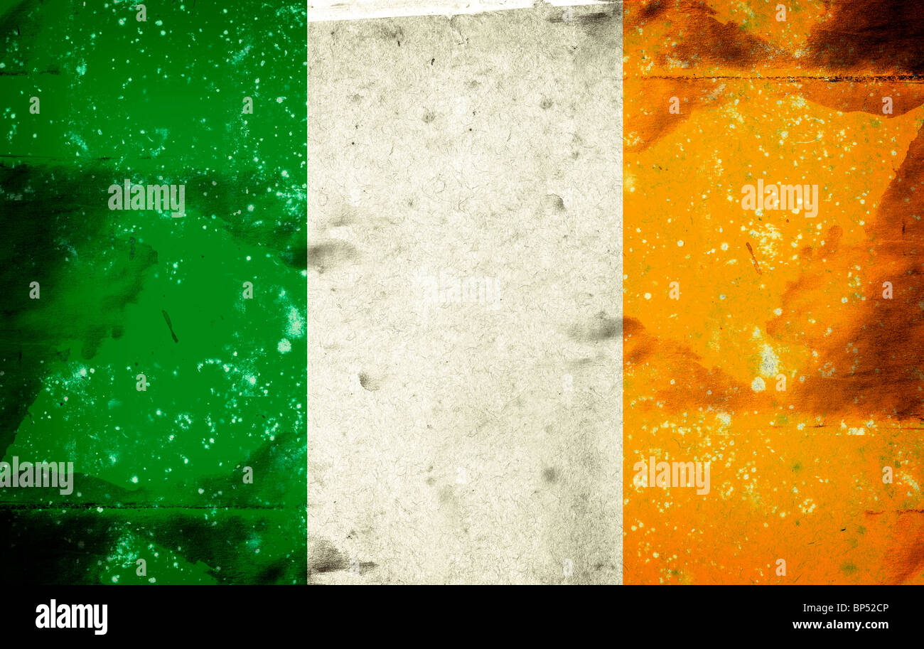 Grunge illustration - Flag of Ireland Stock Photo - Alamy