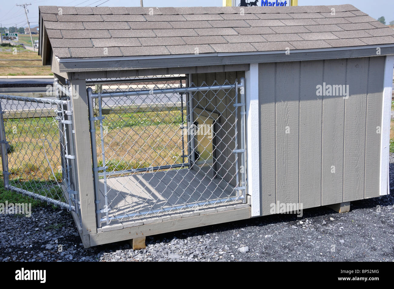 Custom made dog house Stock Photo - Alamy