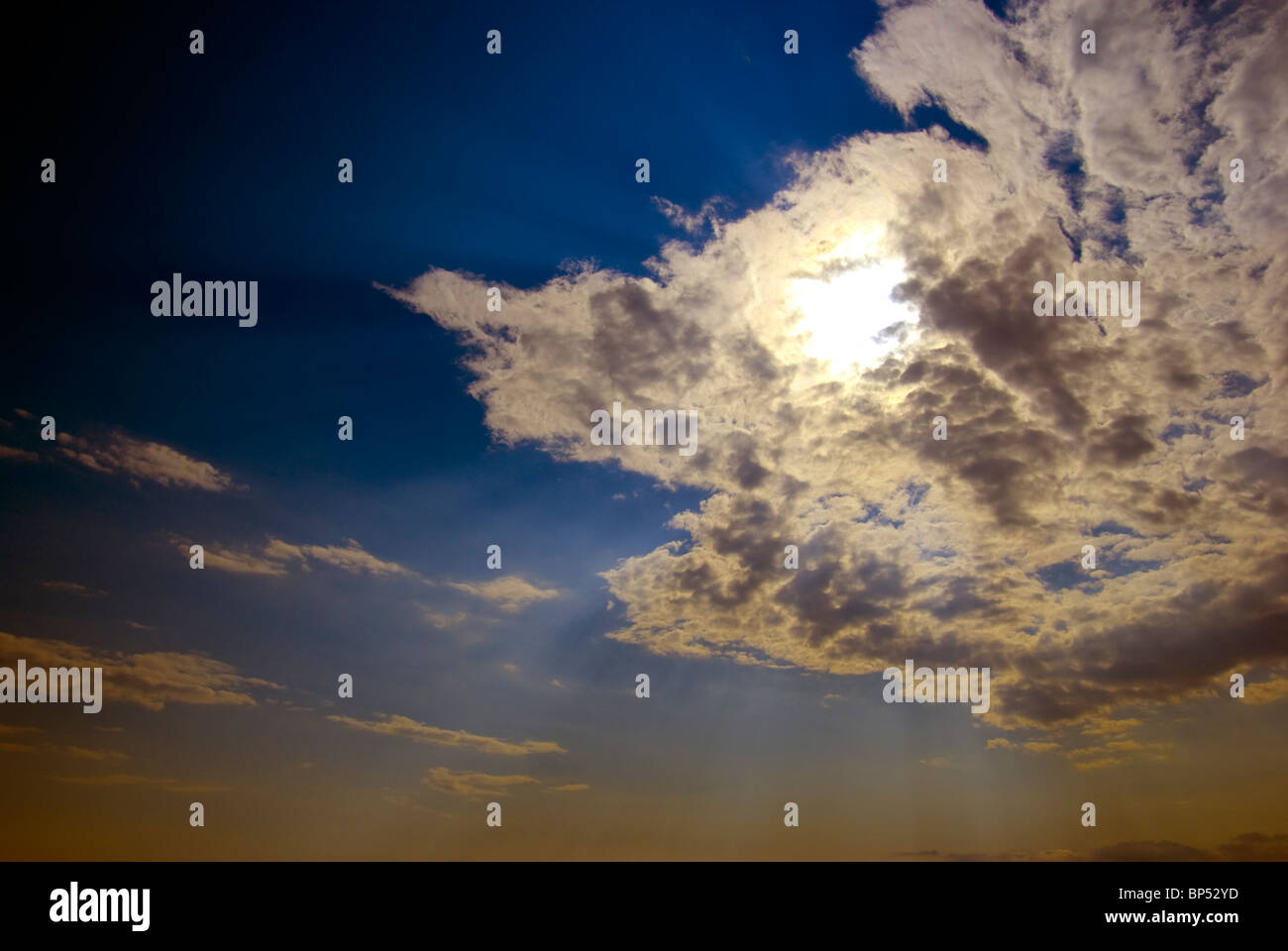 Futuristic sky with beautiful skylight. Black Sea, Russia Stock Photo ...