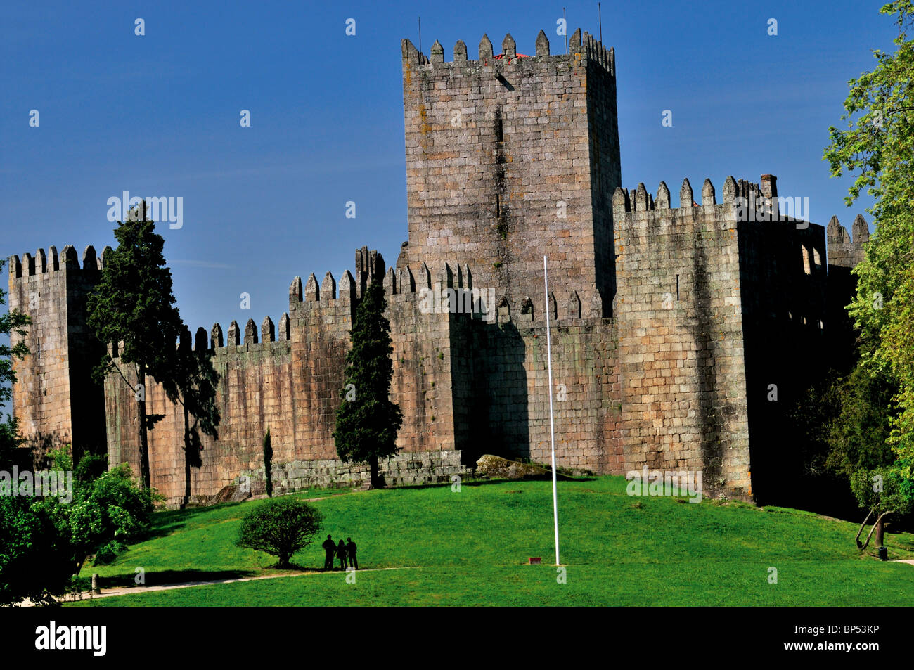 Portugal: Medieval castle Sao Miguel in Guimaraes Stock Photo - Alamy