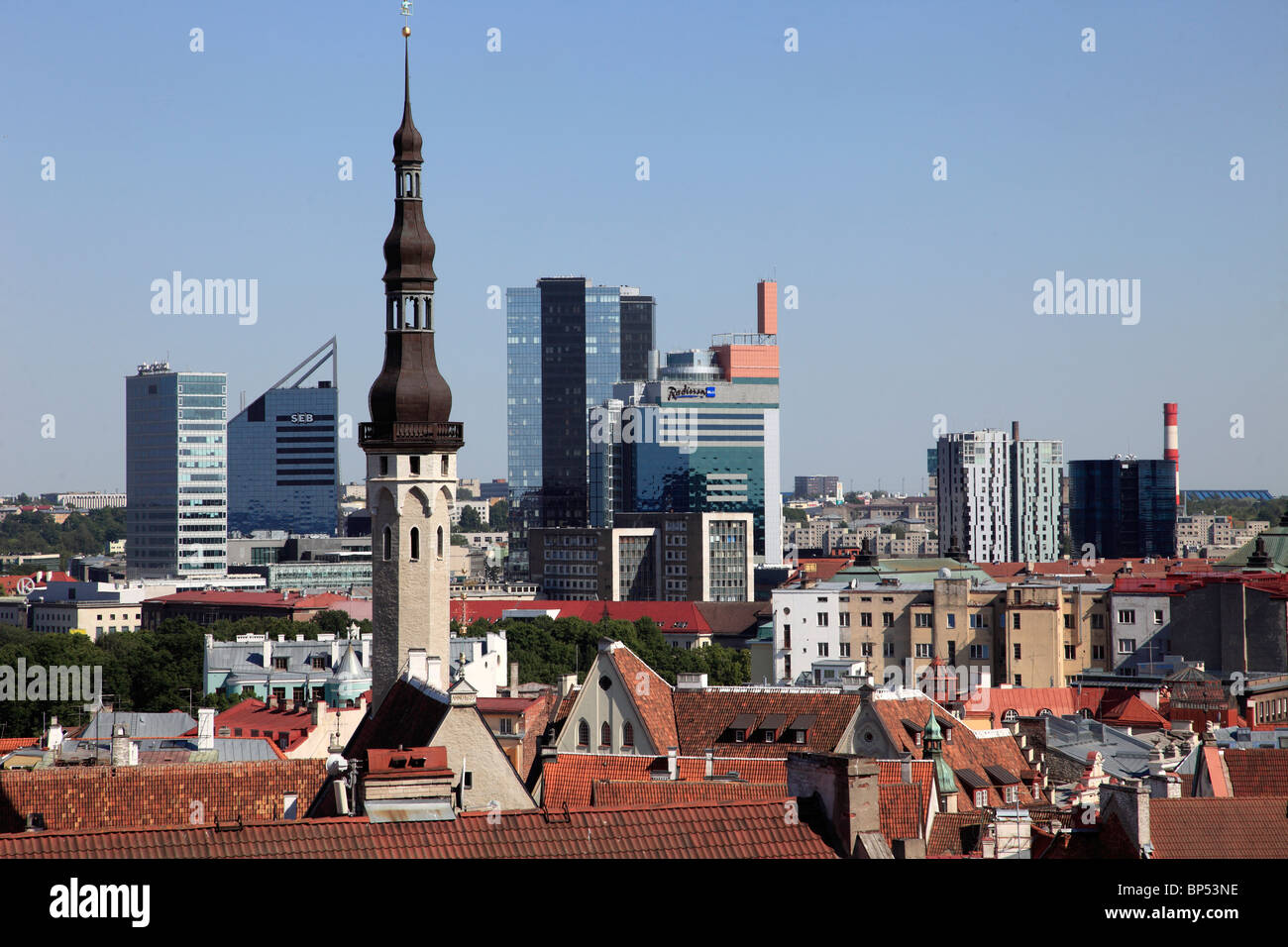 Estonia, Tallinn, skyline, general panoramic view Stock Photo - Alamy