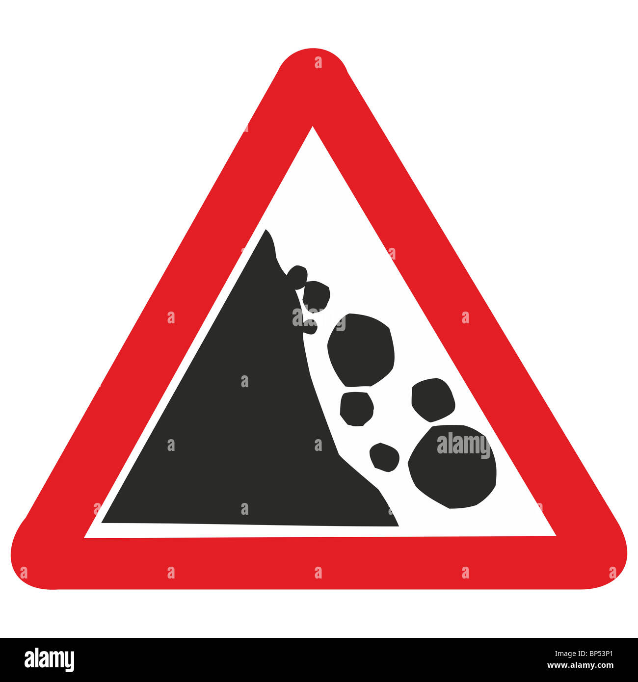 uk road sign falling rock rocks unstable cliff cliffs avalanche ahead ...