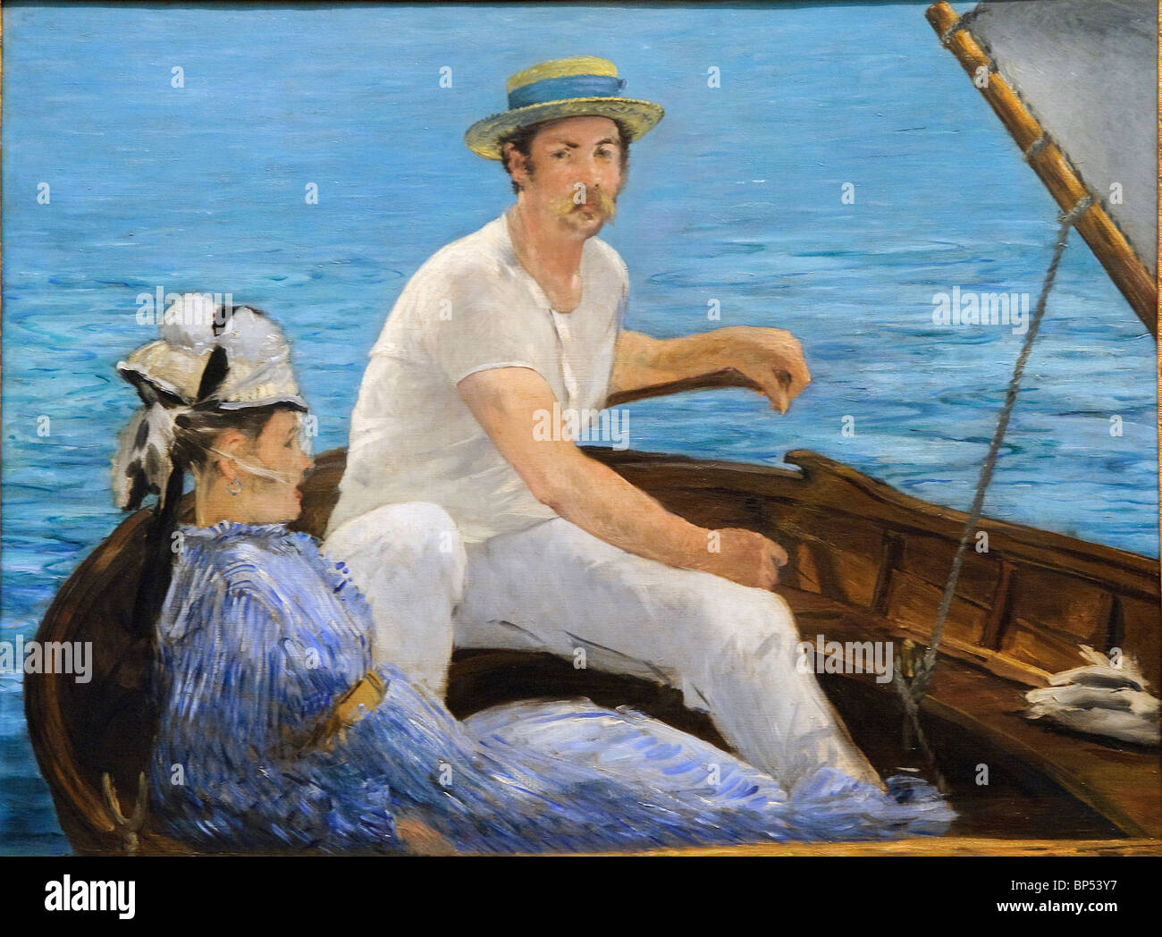 Edouard manet boating 1874 met museum new york hi-res stock photography ...