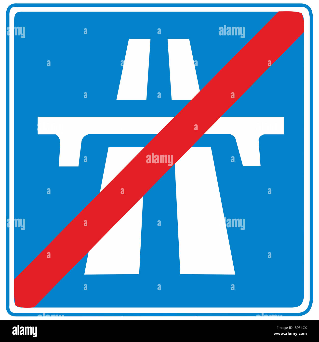 uk road sign end of motorway regulations Stock Photo - Alamy