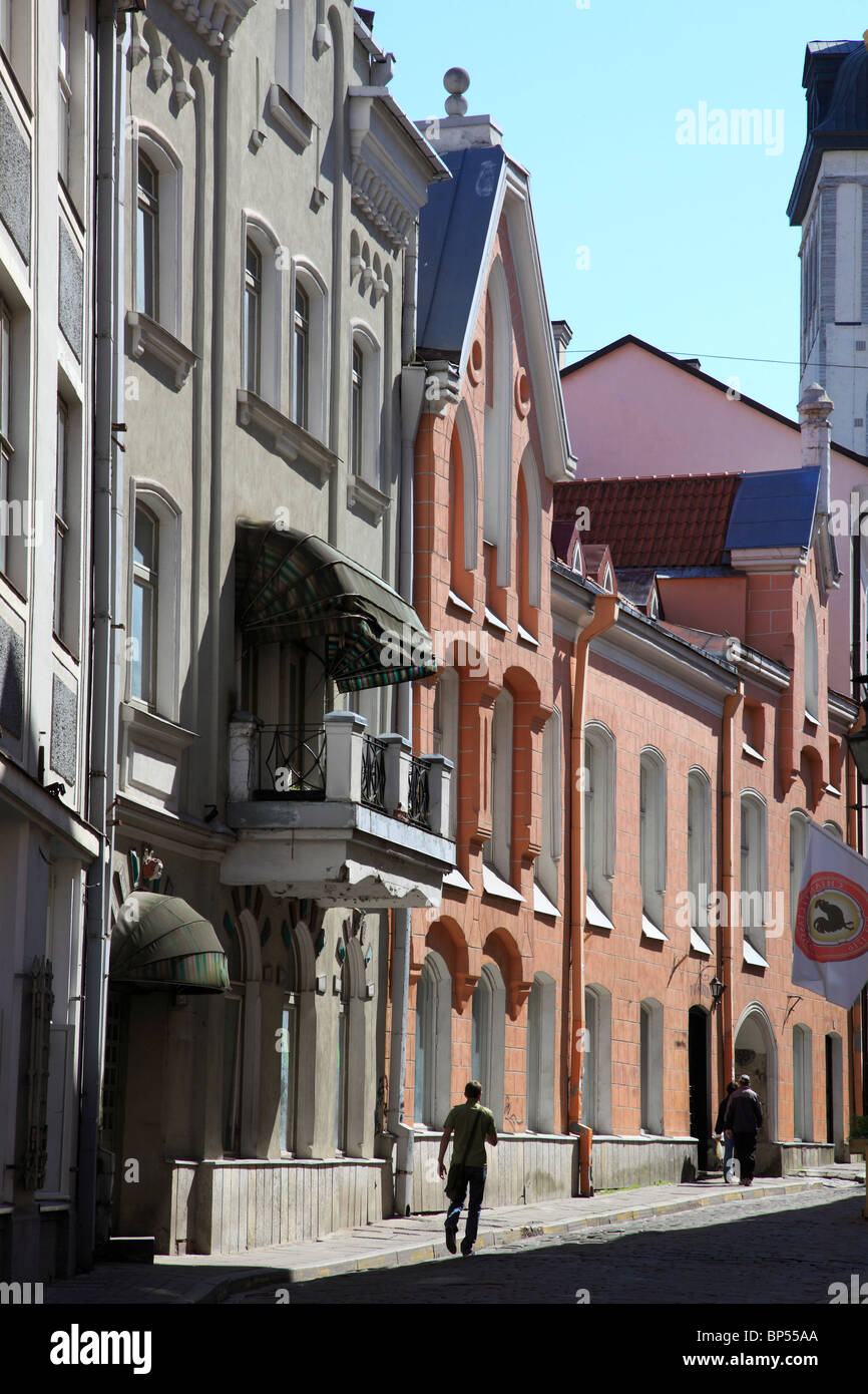Estonia, Tallinn, street scene, typical architecture Stock Photo - Alamy