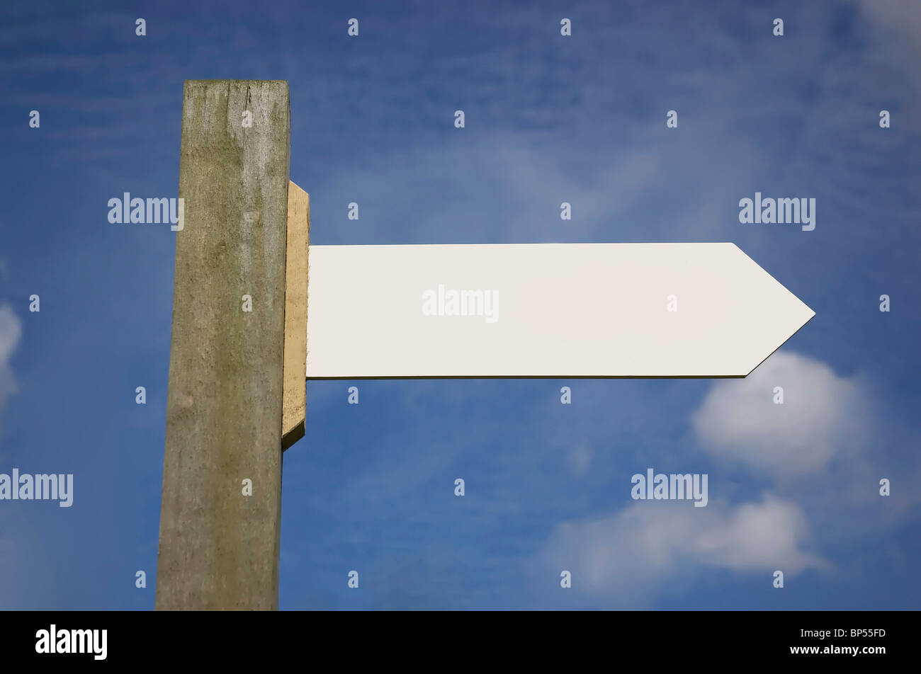 A signpost with blank areas for adding your own text Stock Photo - Alamy