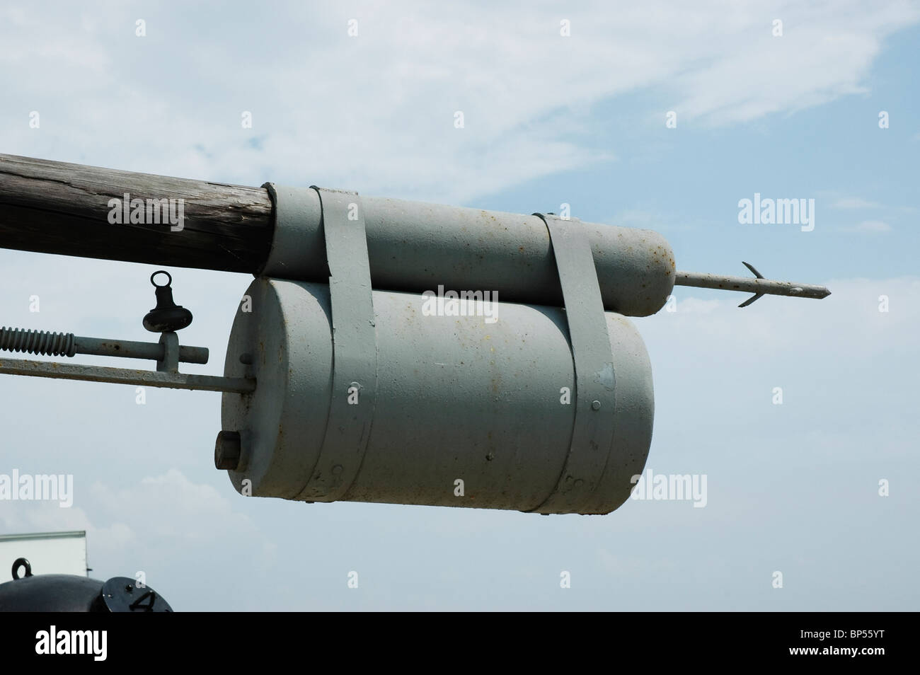 main ram charge on bow of replica of the CSS Hunley built in Mobile ...