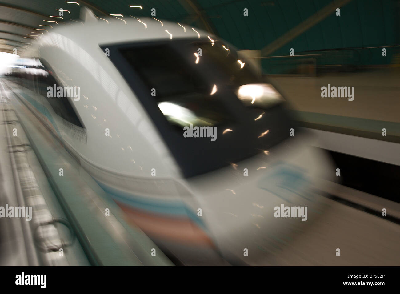 China, Shanghai. The maglev train (world's fastest train Stock Photo ...