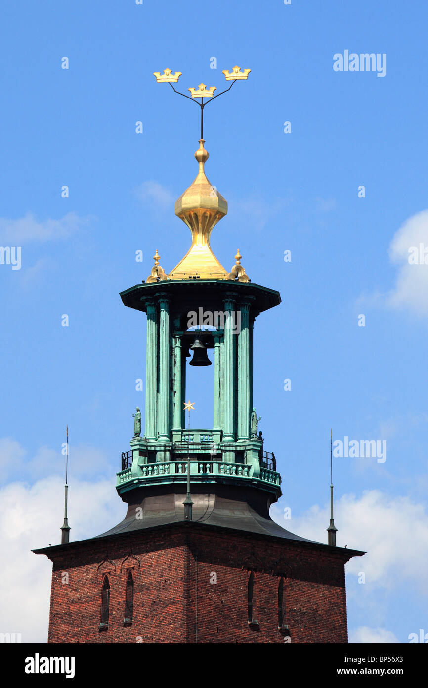 Sweden Stockholm City Hall tower landmark architecture Stock Photo - Alamy