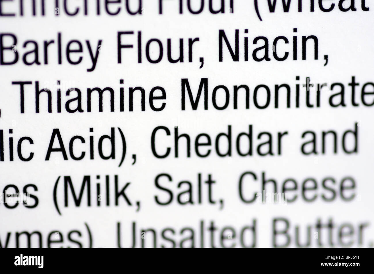 Nutrition information on food package Stock Photo - Alamy