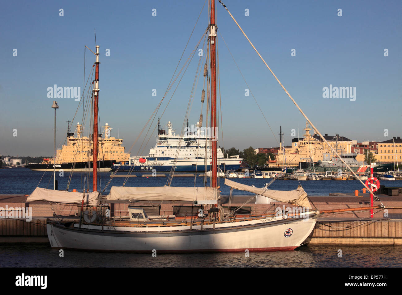 Finland, Helsinki, harbour, boats, ships Stock Photo - Alamy