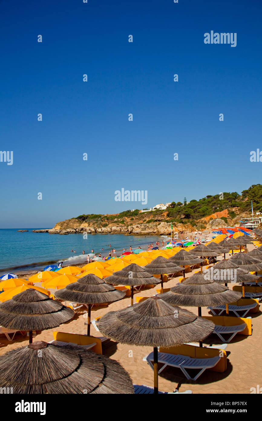 The beach at Praia da Oura Portugal Stock Photo - Alamy