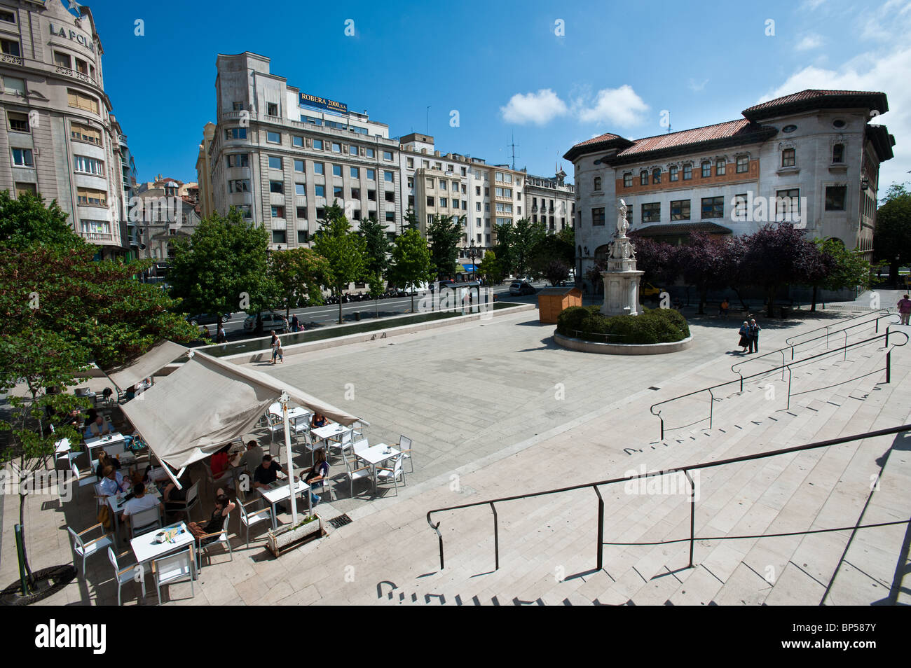 Cathedral Plaza, Santander, Spain Stock Photo - Alamy